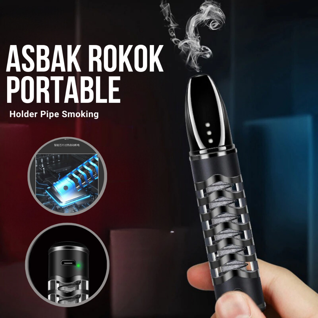 Jual Firetric Asbak Rokok Portable Holder Pipe Smoking Rechargeable ...