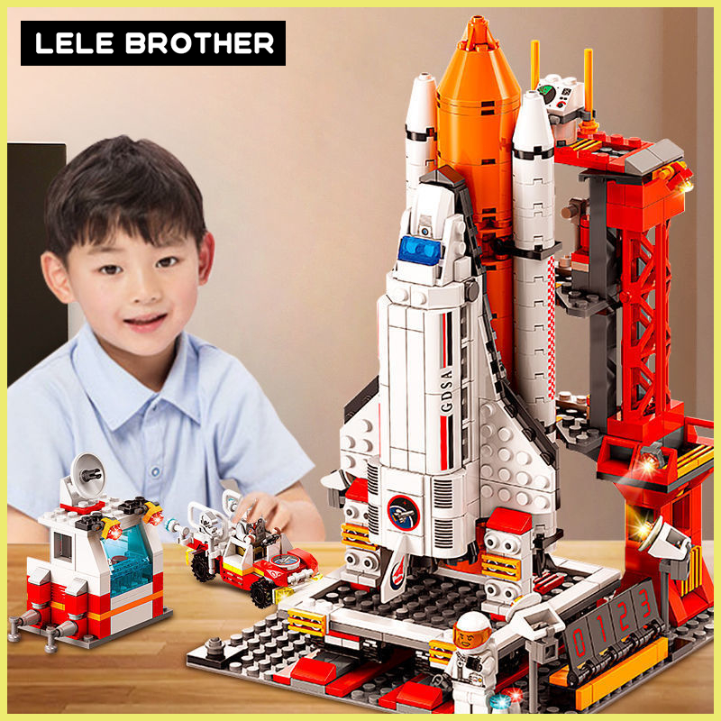 Jual LELE Mainan Balok 1000Pcs Block 6in1 pesawat ulang-alik 3D Puzzle ...