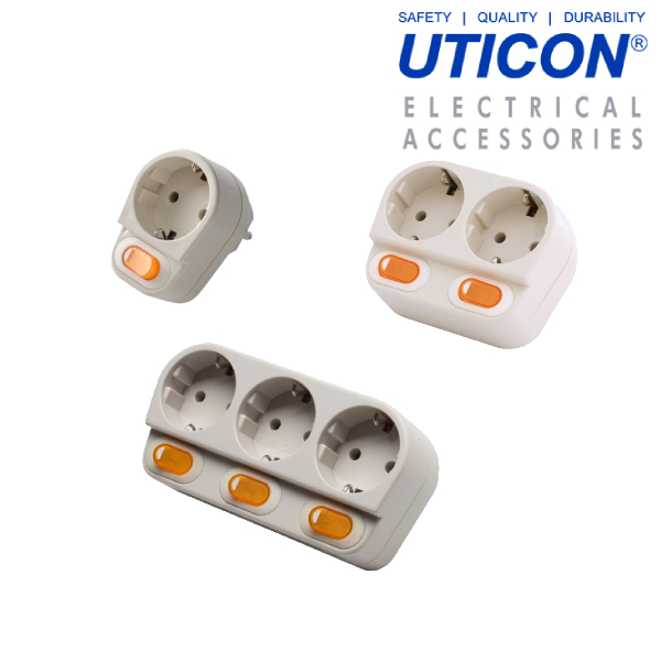 Jual Steker Colok Colokan Arde Plug + Stop Kontak + Saklar switch on off Uticon 1 2 3 Lubang ...
