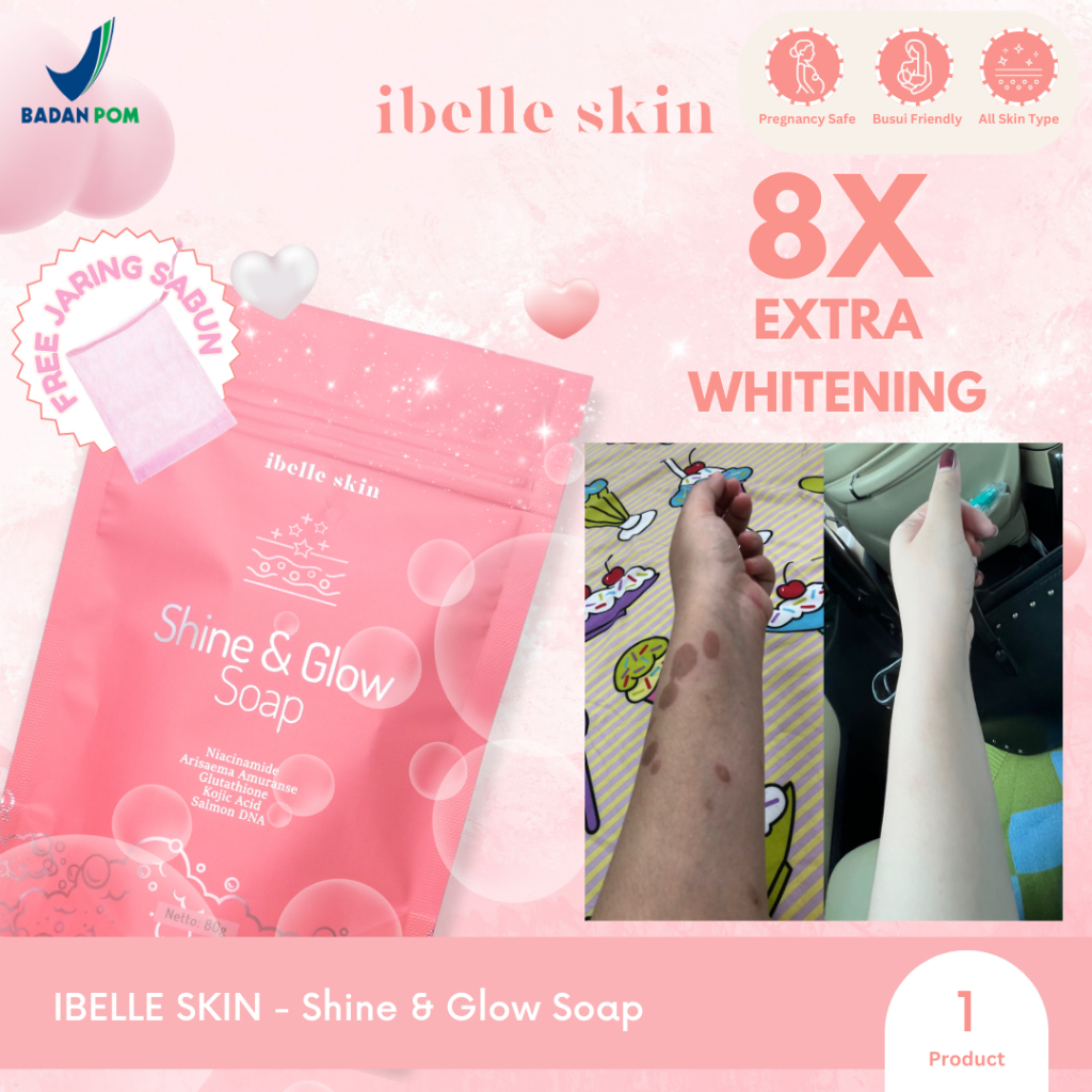 Jual (1 PCS) Sabun Mandi Pemutih Badan – Shine & Glow Soap | Niacinamide, Glutathione & Kojic ...
