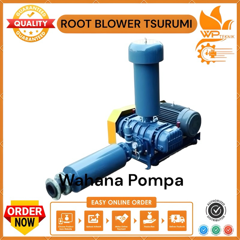Jual ROOT BLOWER TSURUMI TSR2-050 MOTOR SEMENS 1,5KW 2HP 380V 1set ...