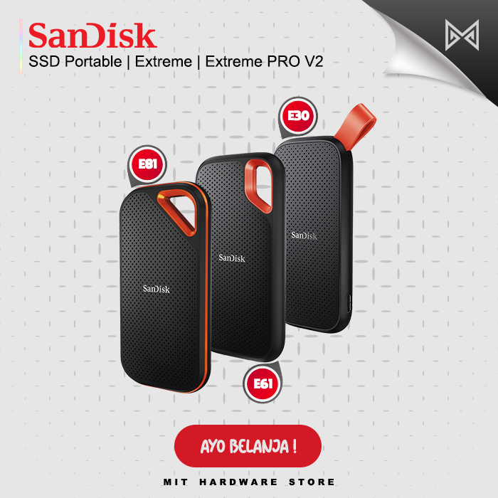 Jual SanDisk Extreme SSD Portable V2 2TB 1TB 500GB USB Type C External SSD | Shopee Indonesia