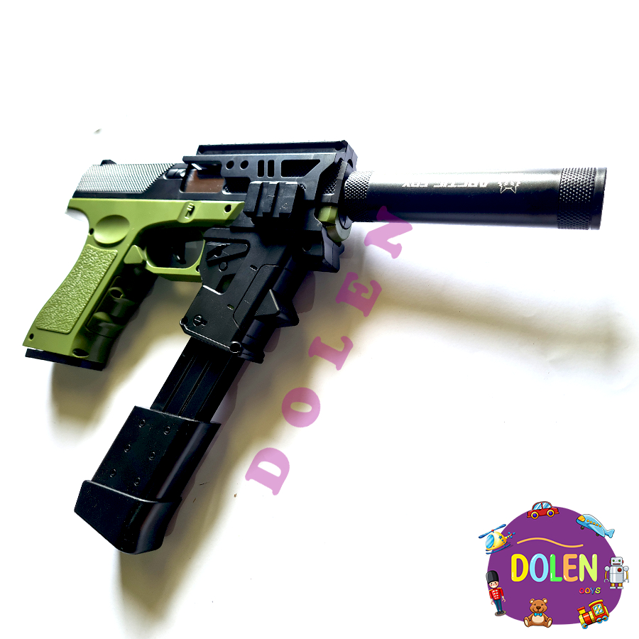 Jual Pistol Mainan Glock Glok Shell Ejecting Tembakan Kokang Soft ...