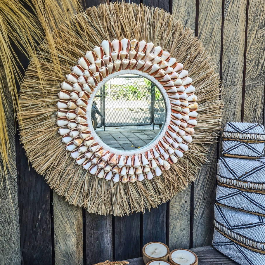 Jual Villa mirror cafe mirror bohemia mirror boho wall decor cermin ...