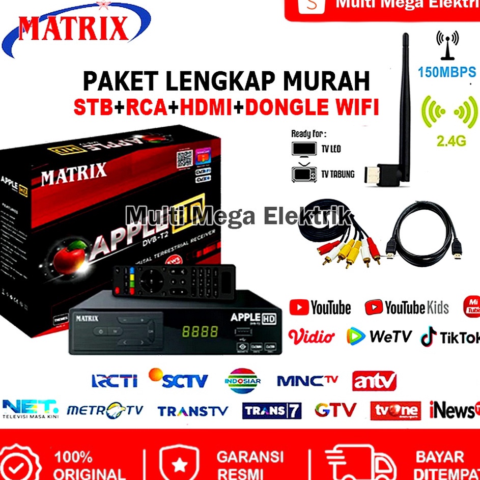 Jual Ttc COD STB SET TOP BOX TV DIGITAL STB TV DIGITAL MATRIX APPLE ...