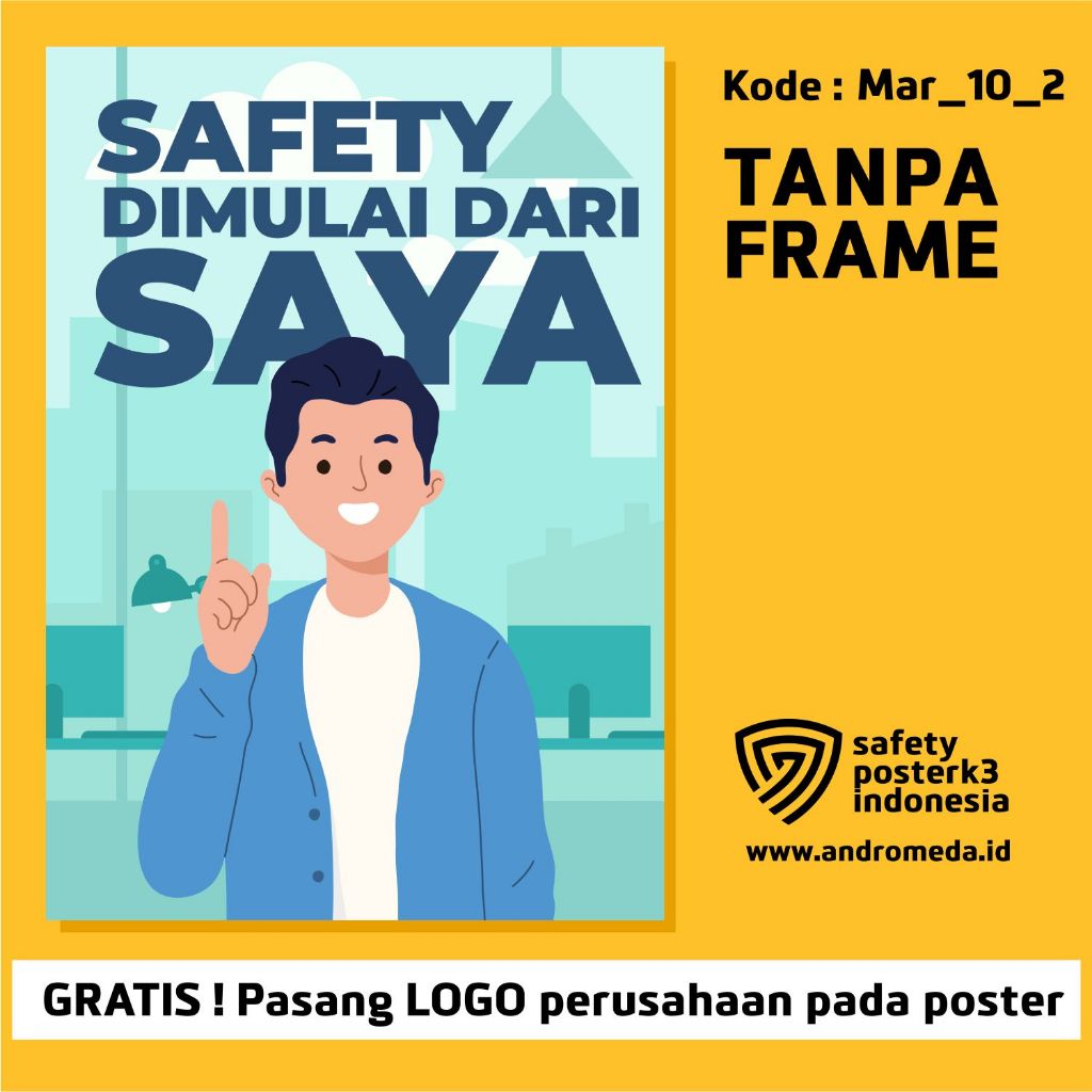 Jual Poster K3 Slogan Safety, Safety Dimulai Dari Saya 10_2 A3 | Shopee ...