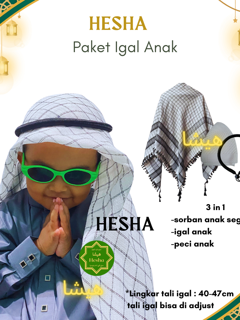 Jual Sorban Anak Terbaru / Paket igal sorban anak / igal arab / igal ...