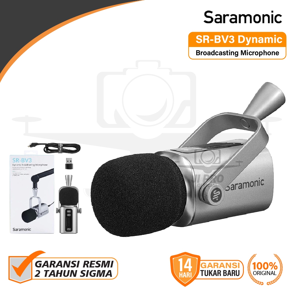 Jual Saramonic SR-BV3 Dynamic Broadcasting Microphone SRBV3 Mic Resmi | Shopee Indonesia