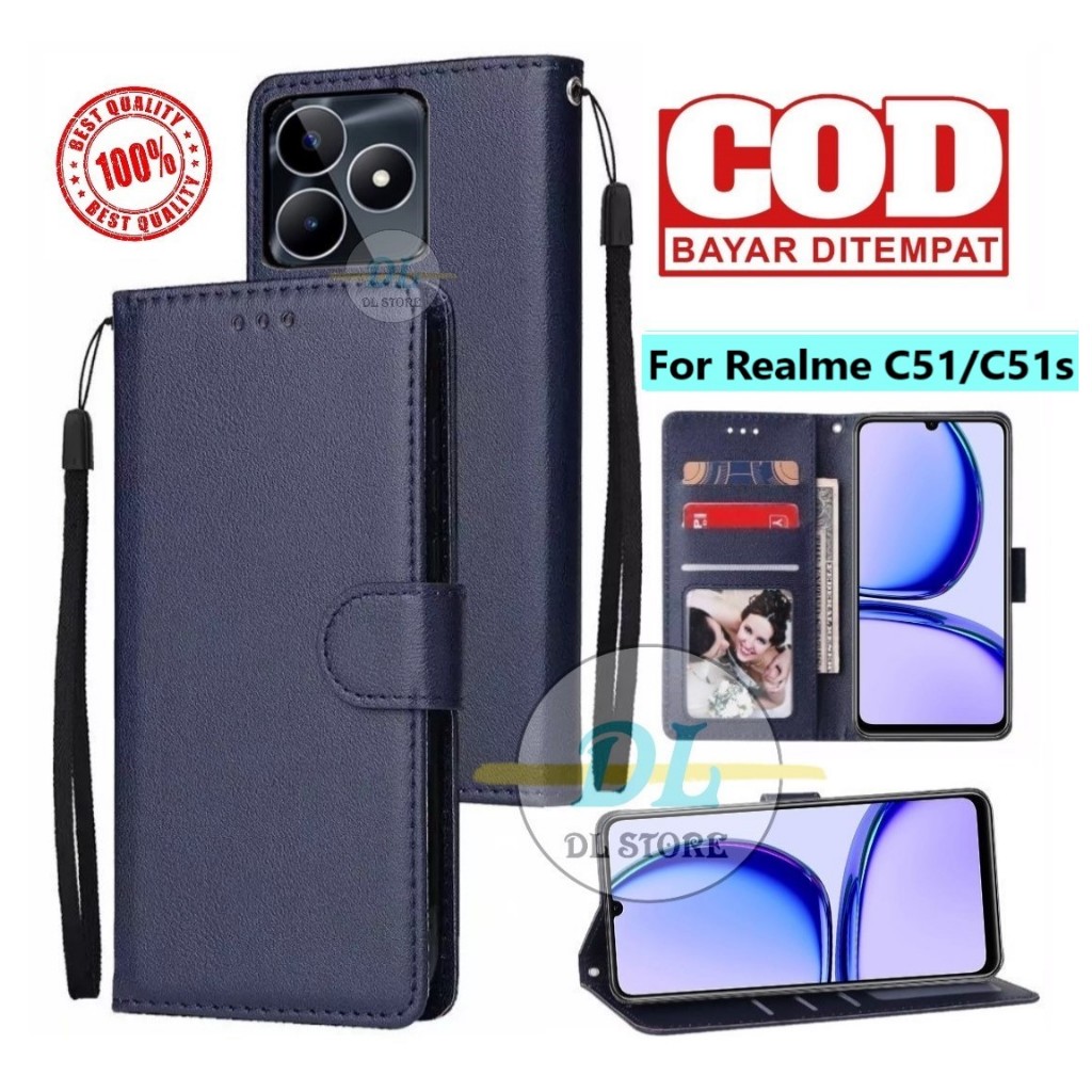 Jual FLIP CASE REALME C51 / REALME C51s FLIP LEATHER CASE PREMIUM-FLIP ...