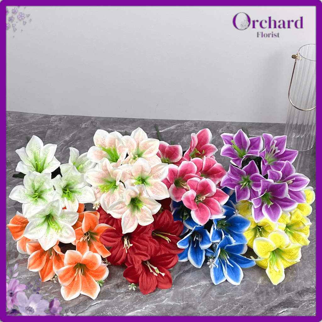 Jual Bunga Lily CasaBlanca X5 Artificial / Bunga Hias / Bunga Dekor ...