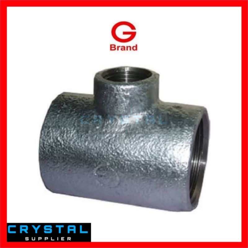 Jual VLOK TEE GALVANIS BESI 1/2 x 1/4" G BRAND DRAT BSPT / REDUCING T Te | Shopee Indonesia