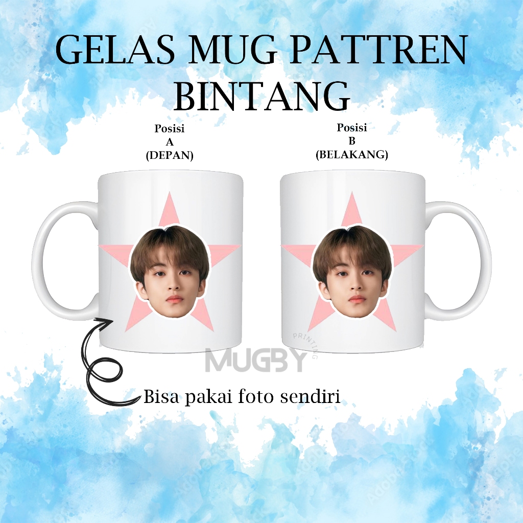 Jual Gelas Mug Custom Wajah Bintang Aesthetic Bisa Pakai Foto Sendiri ...