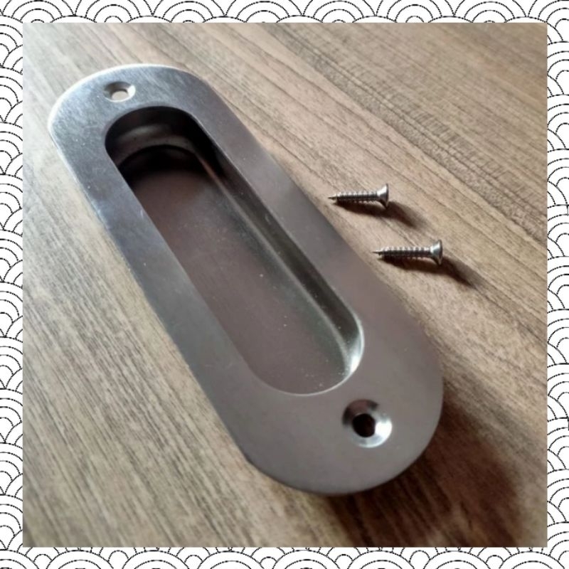 Jual Handle Tanam Oval Stainless 4x12cm /Pcs Satuan | Shopee Indonesia