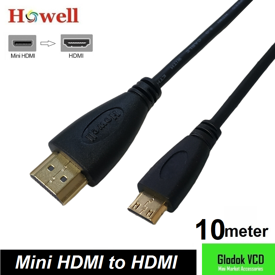 Jual Kabel Mini hdmi to hdmi Howell 10M | Shopee Indonesia