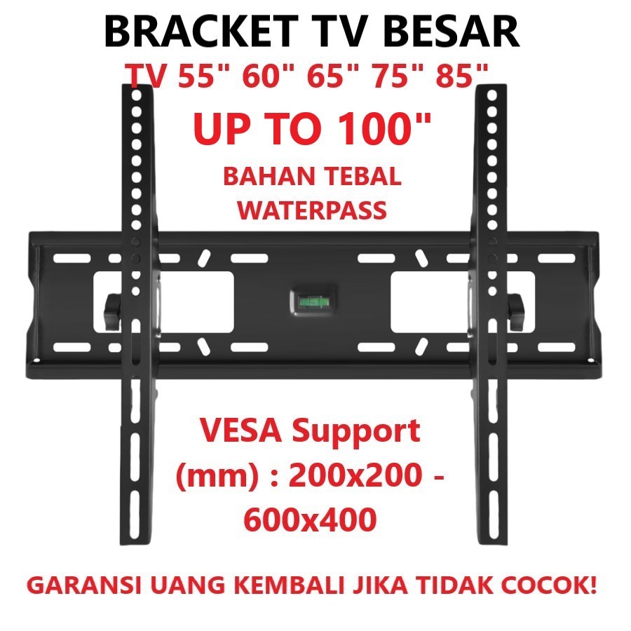 Jual Bracket TV Besar brekettv 50,55,60,65,70,75,80,85,100 inch Ukuran ...