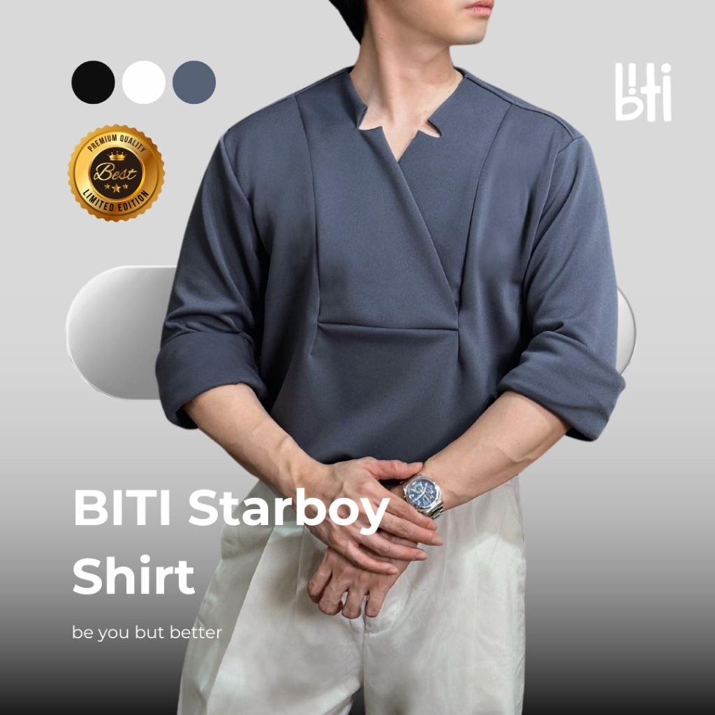 Jual BITI Starboy Scuba Shirt | Kemeja Shanghai Pria Lengan panjang ...
