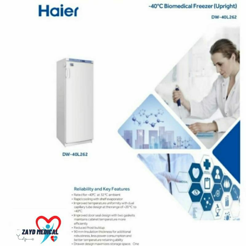 Jual HAIER DW 40L262/ BIOMEDICAL FREZZER (UPRIGHT)/ BLOOD BANK | Shopee ...