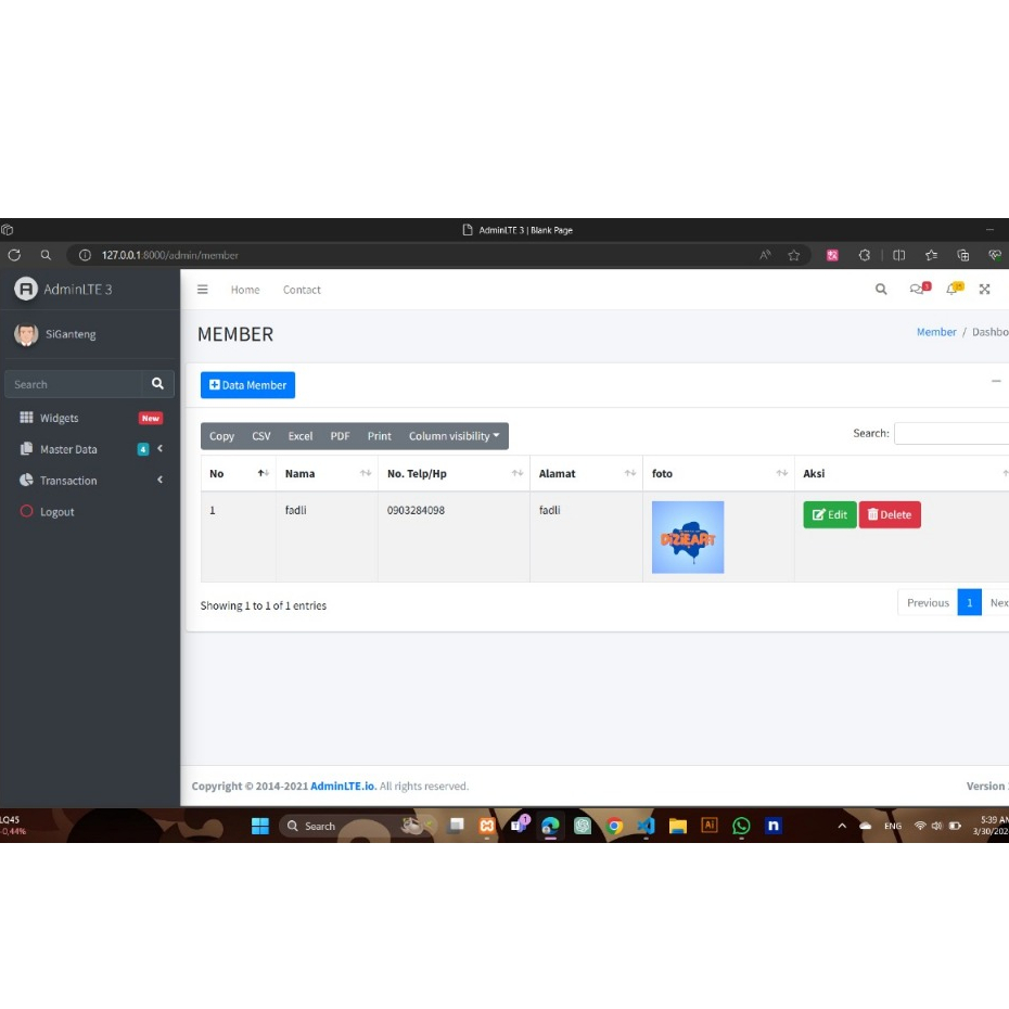 Jual Pembuatan Aplikasi custom CRUD, Autentikasi berbasis PHP laravel, (Login, Register, Hak ...