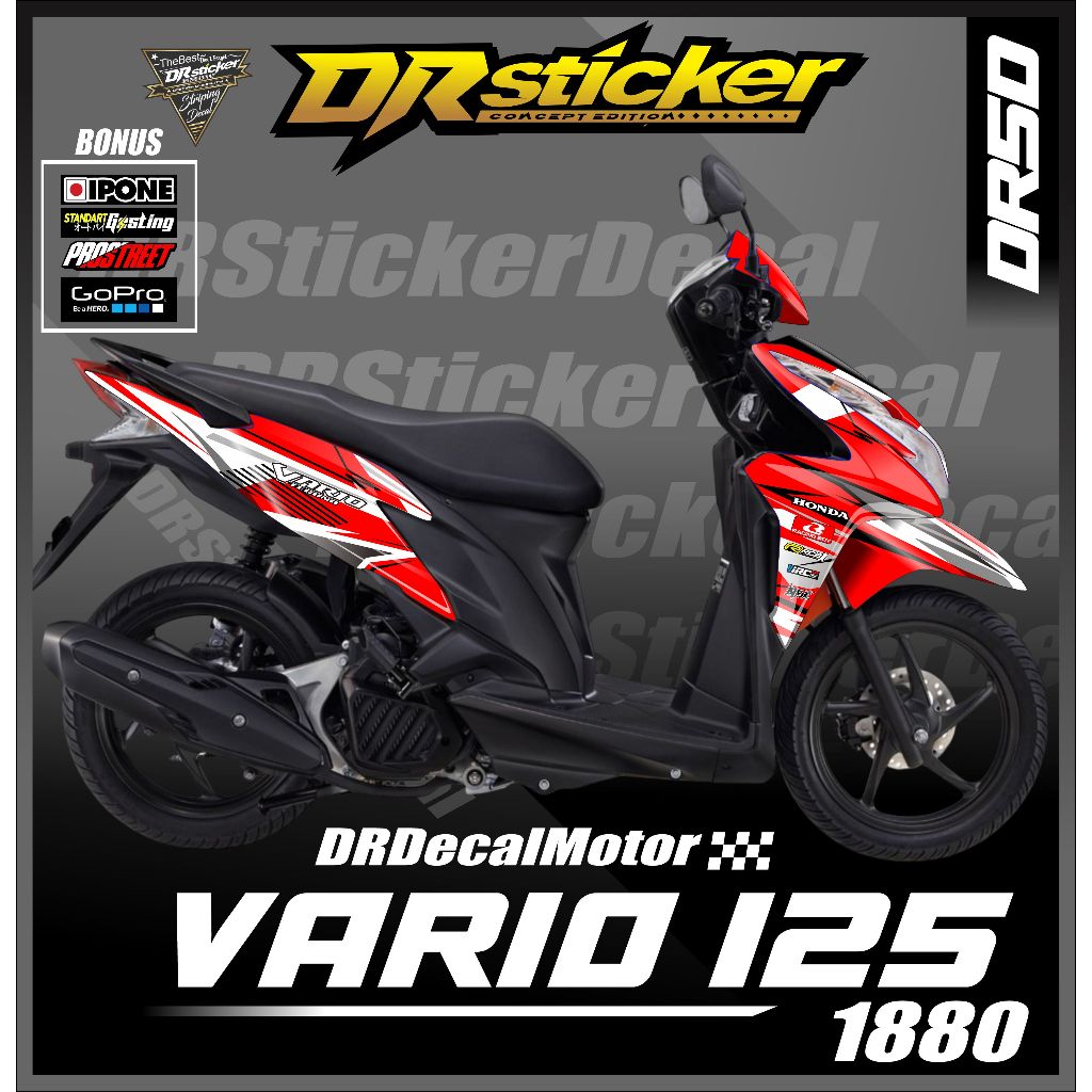 Jual Decal Vario Techno 125 Simple / Lama / Stiker Click / Sticker ...