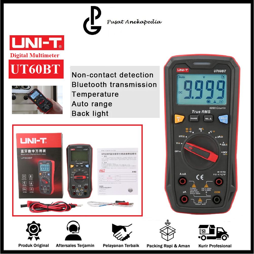 Jual UNI-T UT60BT BlueTooth True RMS Digital Multimeter with NCV - UT60 BT | Shopee Indonesia