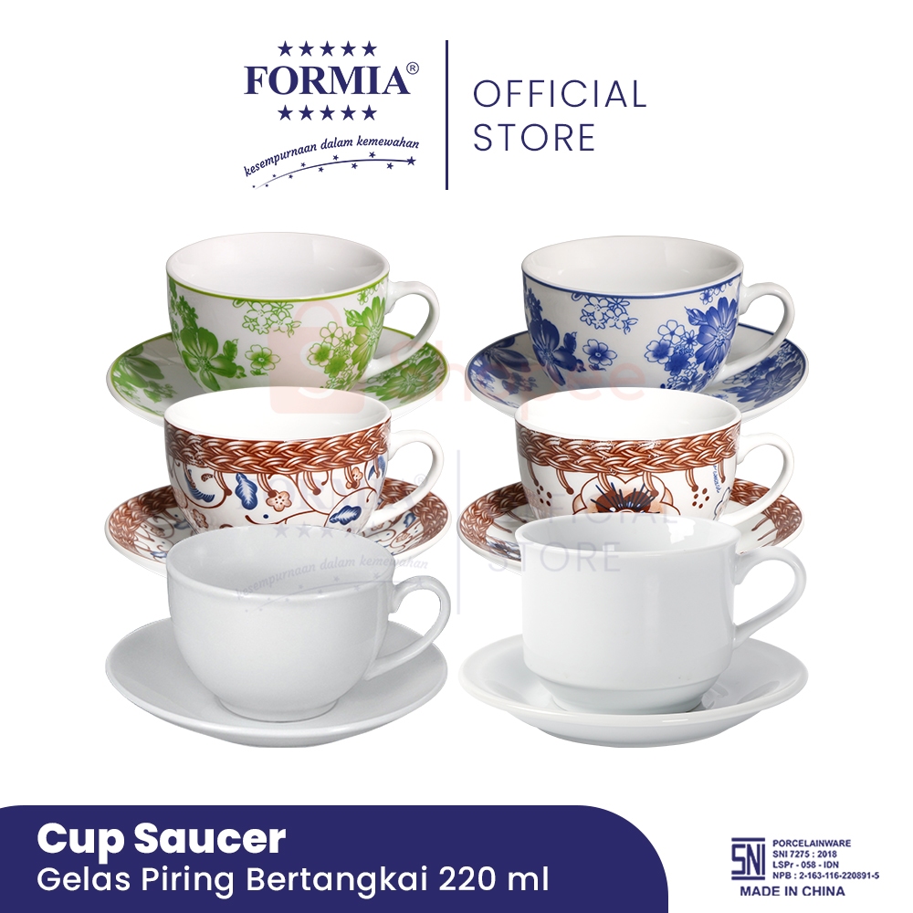 Jual Formia Cup Saucer set / 6 pcs | Shopee Indonesia