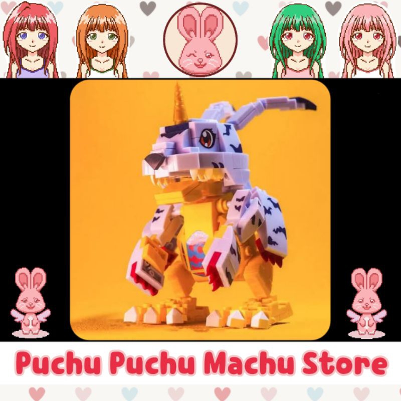 Jual SEMBO BLOCK Karakter GABUMON Digimon Adventure Brick Balok Susun ...