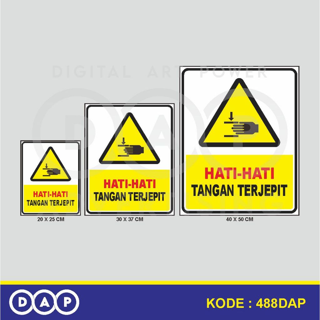 Jual 488 - STIKER PERINGATAN TANGAN TERJEPIT - VINYL - TERBAIK | Shopee ...