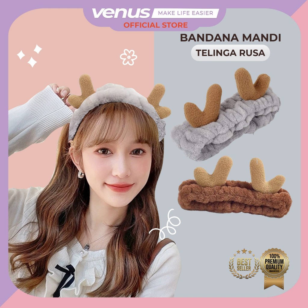 Jual VENUSJKT - Headband Bandana Mandi Telinga Rusa Bandana Rusa ...