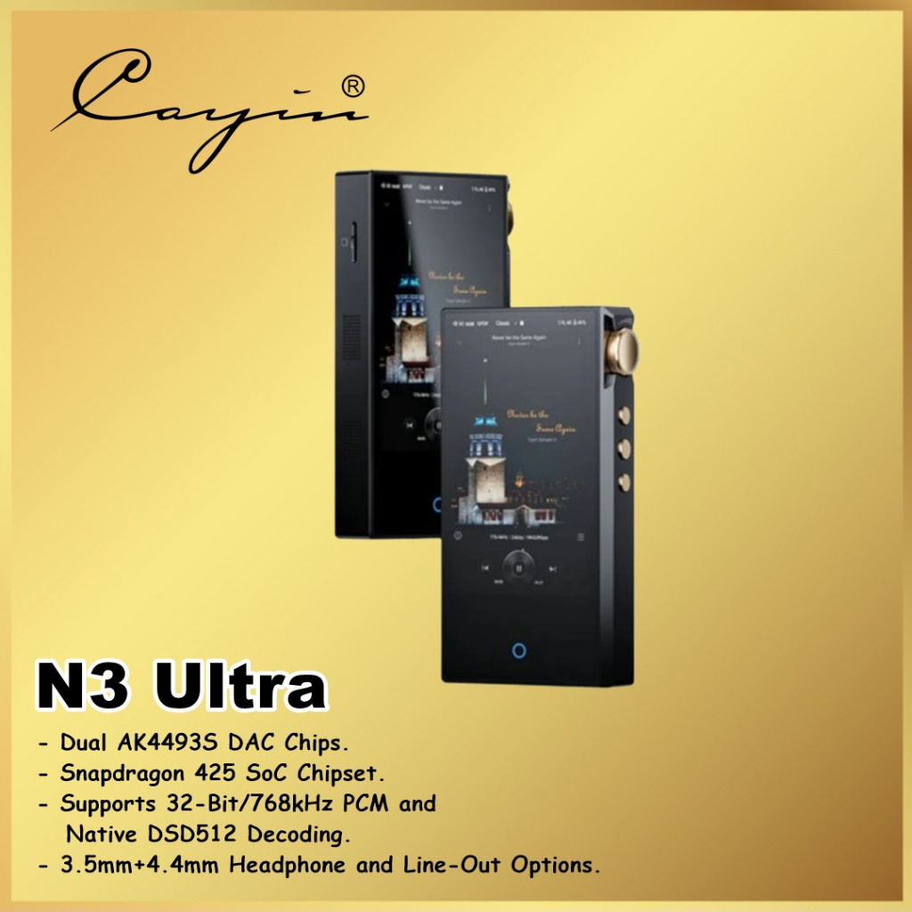 Jual Cayin N3 Ultra Hi-Res Dual AK4493S DAC Digital Audio Player N3Ultra | Shopee Indonesia