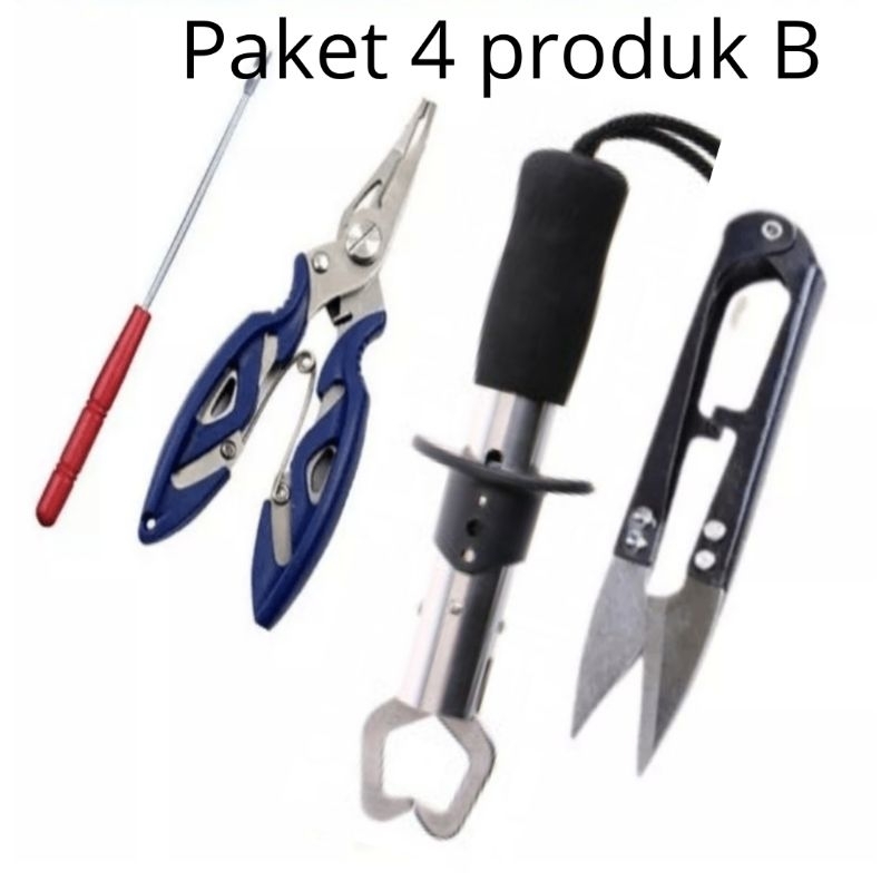 Jual Fish Lip Grip / 1 paket 4 produk , tang pancing, pelepas kail ...