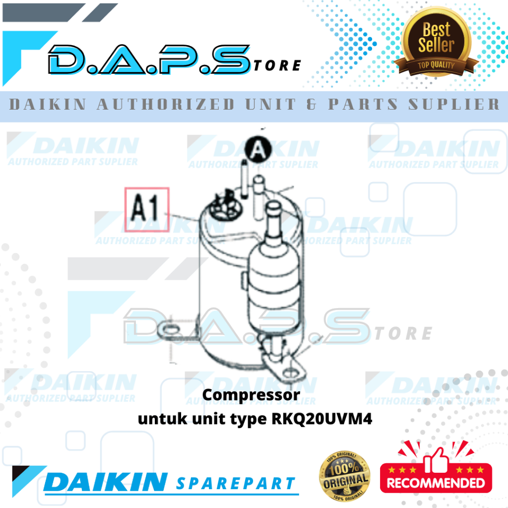 Jual Kompresor - Compressor AC DAIKIN Inverter Thailand 3/4 PK ...