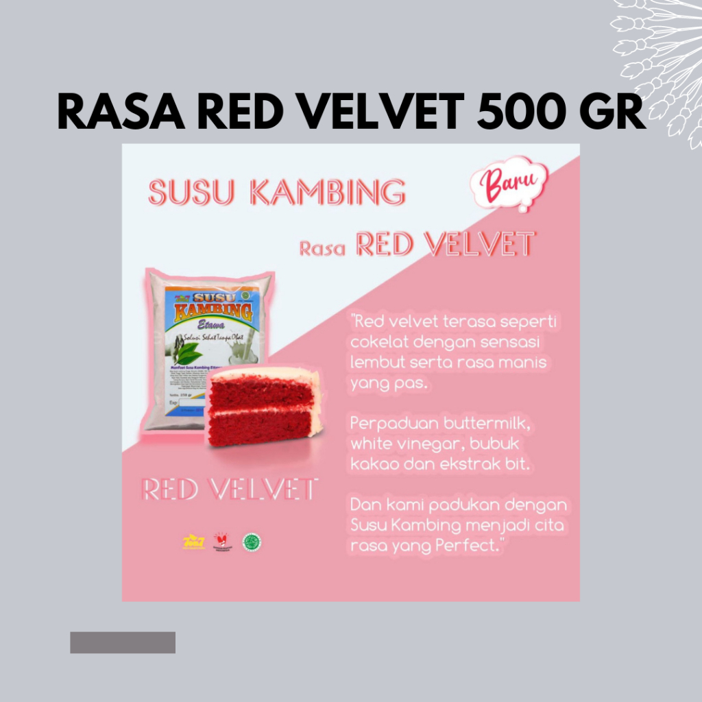 Jual Susu Kambing Rasa RED VELVET 500GR | Shopee Indonesia