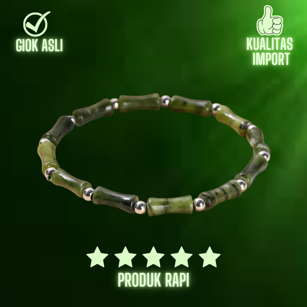 Jual Gelang Giok Hijau Gelang Giok Asli China - Gelang Giok Bambu Pria ...
