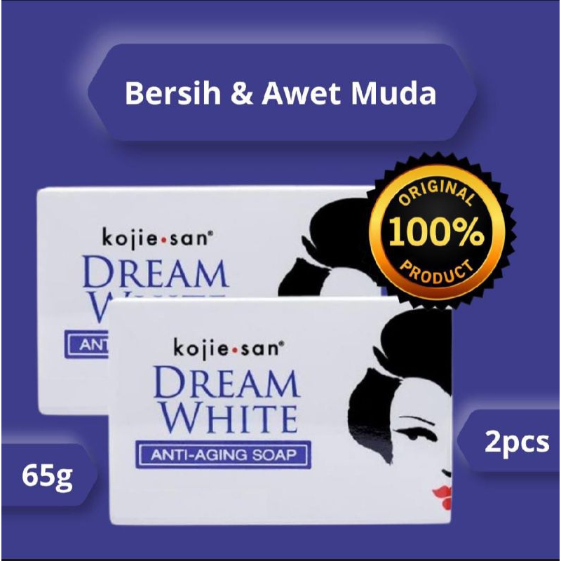 Jual sabun muka Kojie San Dream White Anti Aging Soap 65 gr ( TWIN PACK ...