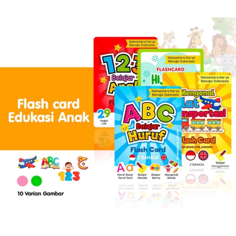 Jual Flash Card Mainan Edukasi Anak / Flashcard Kartu Pintar Belajar ...