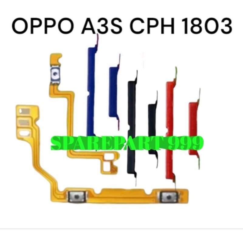 Jual TOMBOL SET + FLEXIBEL ON OFF VOLUME OPPO A3S (CPH 1803) | Shopee ...