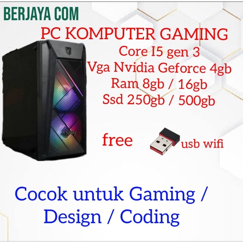 Jual Core i5 gen 3 - Vga Nvidia 4gb - 16gb Ram - 500gb Ssd - Pc Rakitan ...