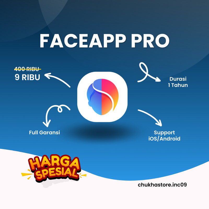 Jual FACEAPP PR0 1 TAHUN FULL GARANNSI | Shopee Indonesia