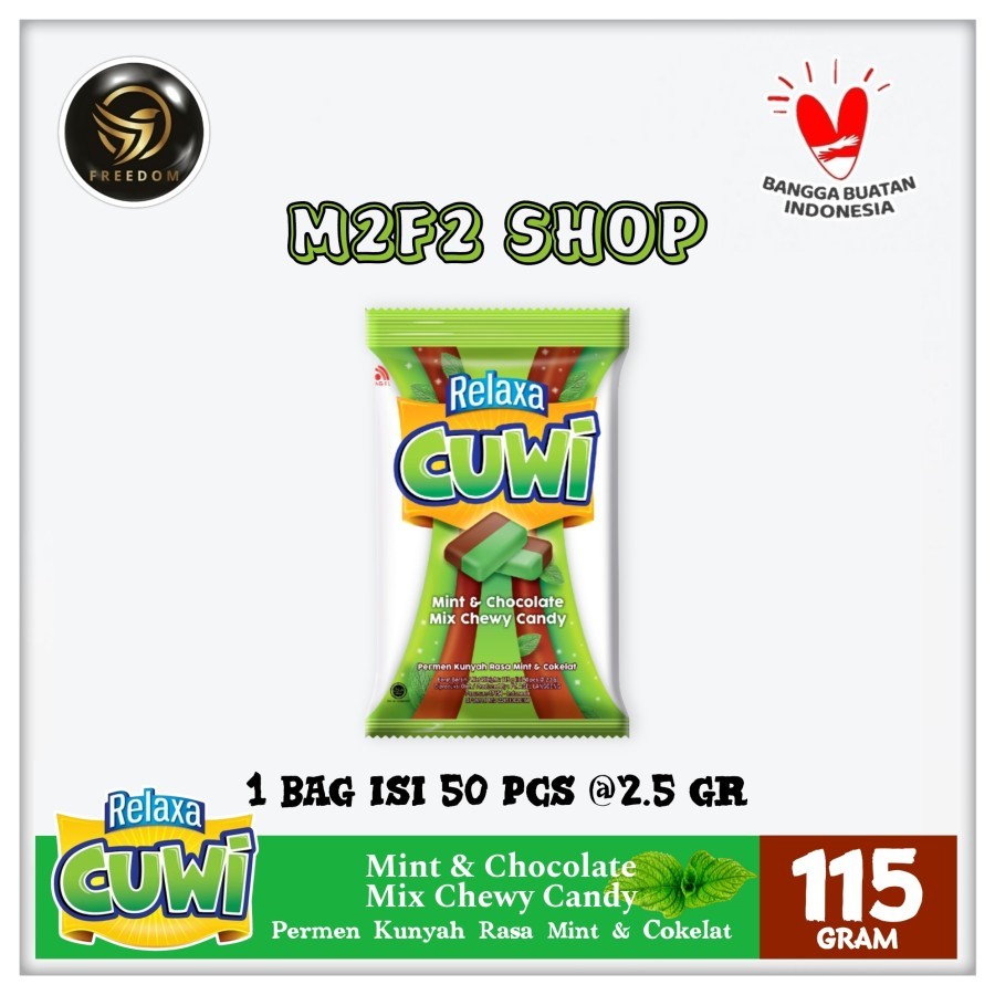 Jual Relaxa Cuwi Mint & Chocolate Mix Chewy Candy Bag | Permen Kunyah ...