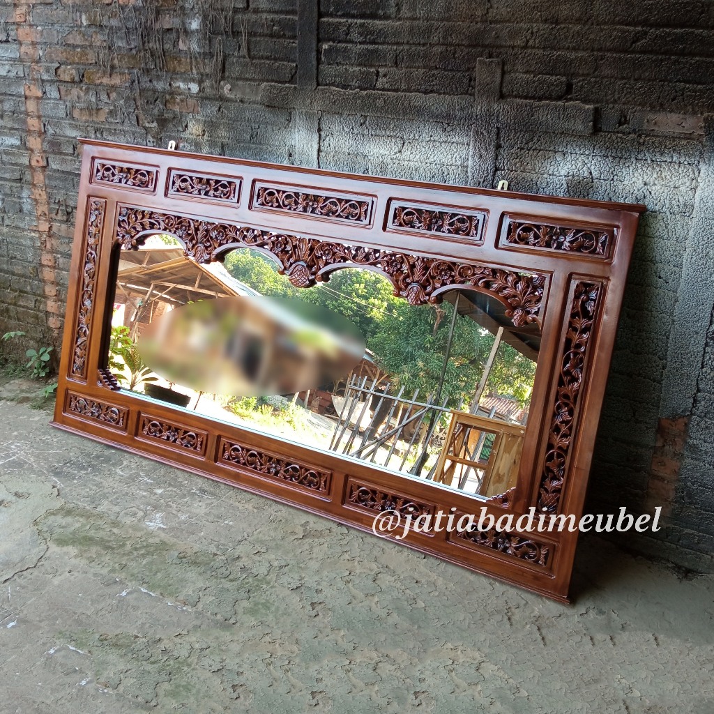 Jual Pigura Figura Bingkai Frame Cermin Hias Dinding Ukiran Krepyak ...