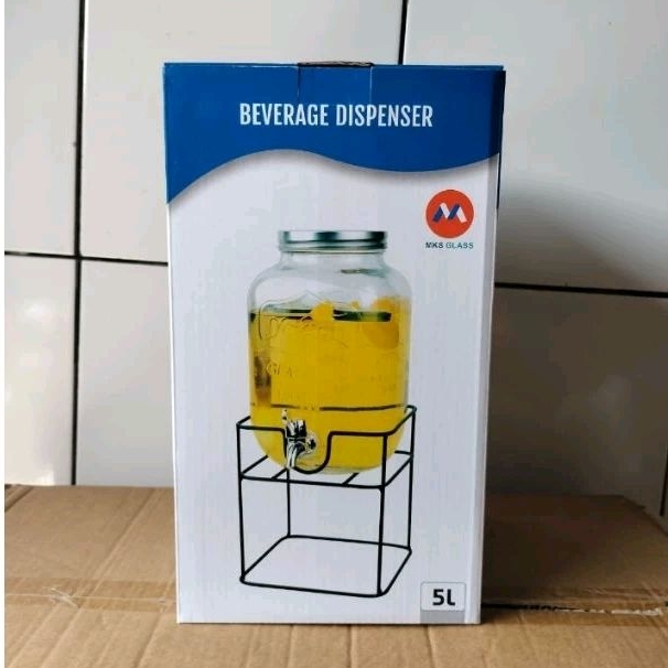 Jual dispenser kaca 5 Liter /wadah minuman/Storage Glass | Shopee Indonesia