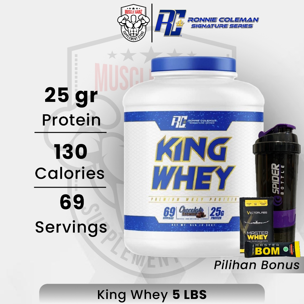 Jual RC King Whey 5lbs Ronnie Coleman Kingwhey Whey Protein RC Susu ...