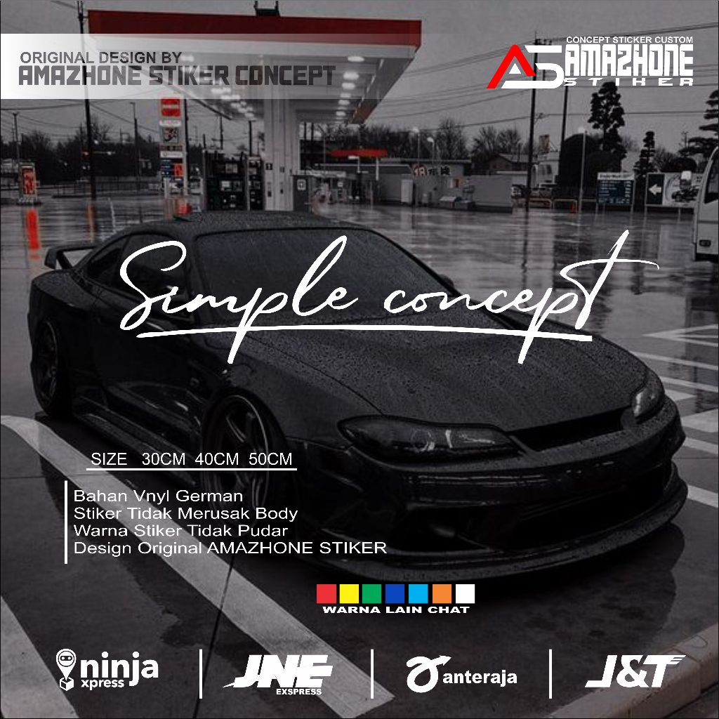 Jual Stiker simple soncept stiker cutting variasi kaca mobil pick up ...