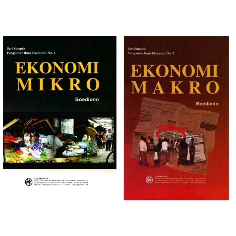 Jual Buku ekonomi mikro dan makro seri sinopsis pengantar ilmu ekonomi no 1 dan 2 boediono ...