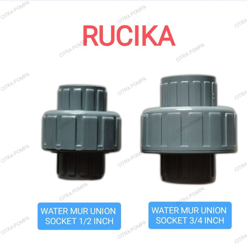 Jual RUCIKA WATER MUR UNION SOCKET AW SAMBUNGAN PIPA PVC | Shopee Indonesia
