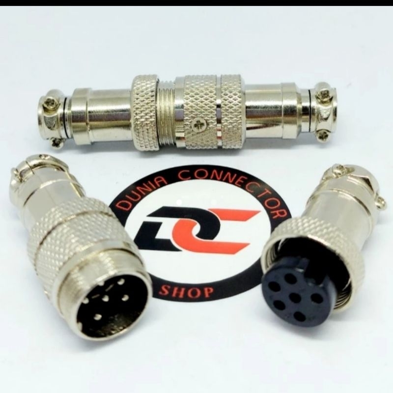 Jual KONEKTOR MIC 6 PIN SEPASANG MALE DAN FEMALE 16MM KONEKTOR AVIONIC ...