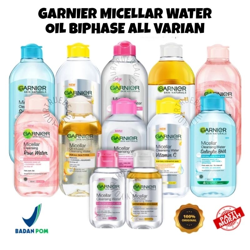 Jual Garnier Micellar Water Oil All-in-1 Makeup Remover Pink Salicylic ...