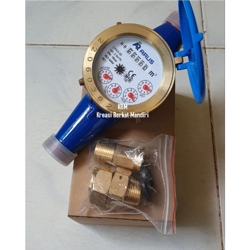Jual METERAN AIR 3/4" INCH LXSG-20 SCREW/DRAT DN20 MM ARUS | Shopee ...