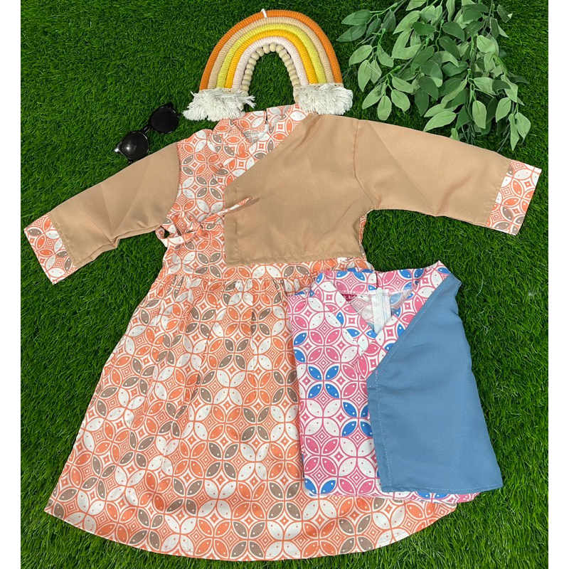Jual Batik Costume Dress Batik Anak Kimono Cewek Black Pink Salem ...
