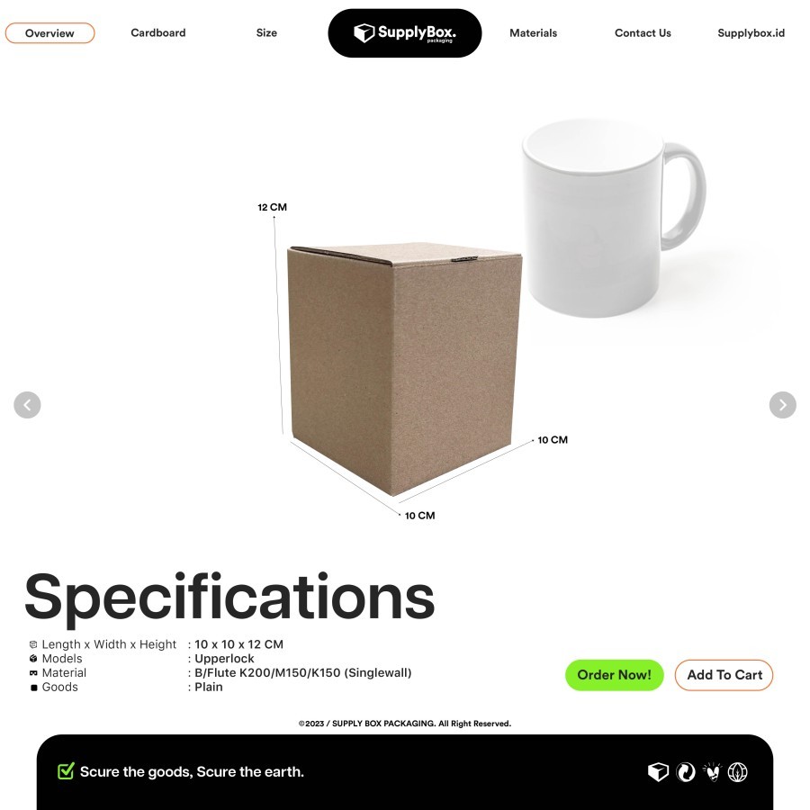 Jual KARDUS BOX PACKAGING 10 x 10 x 12 CM | Kardus | Cardboard | Dus ...